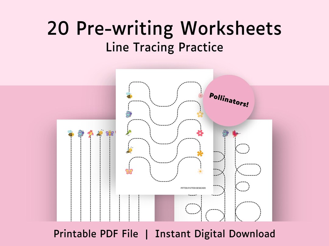 Kindergarten Handwriting Practice for Kids Pre Writing Worksheet ...