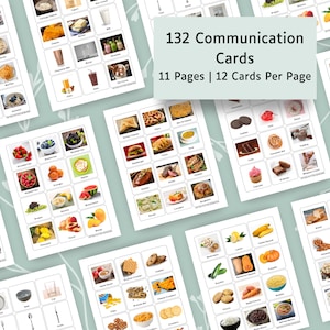 Food Flashcards for Visual Grocery List, Communication Cards for Non ...