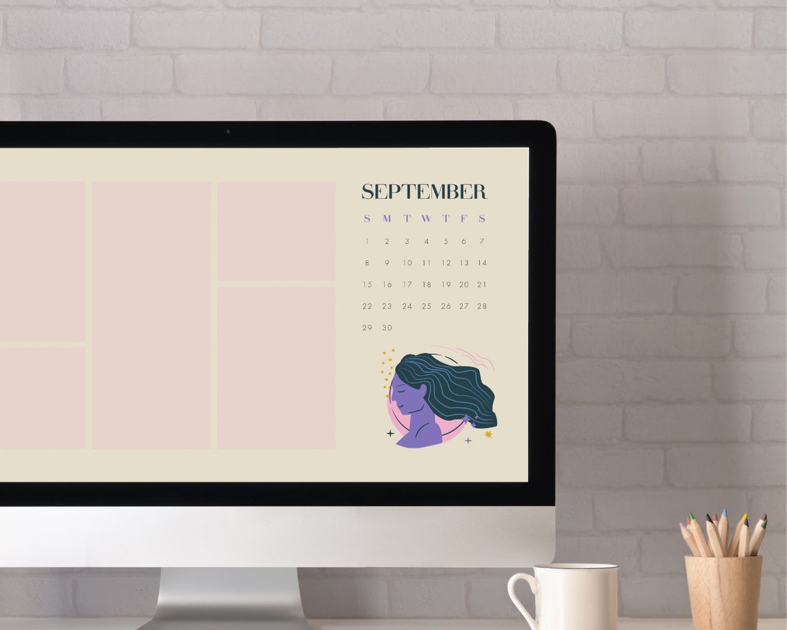 Zodiac-themed Desktop Organizer Calendar | 2024 to 2025 | Digital ...