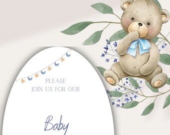 Printable Baby Shower Invitation Generic Template Digital Download DIY ...