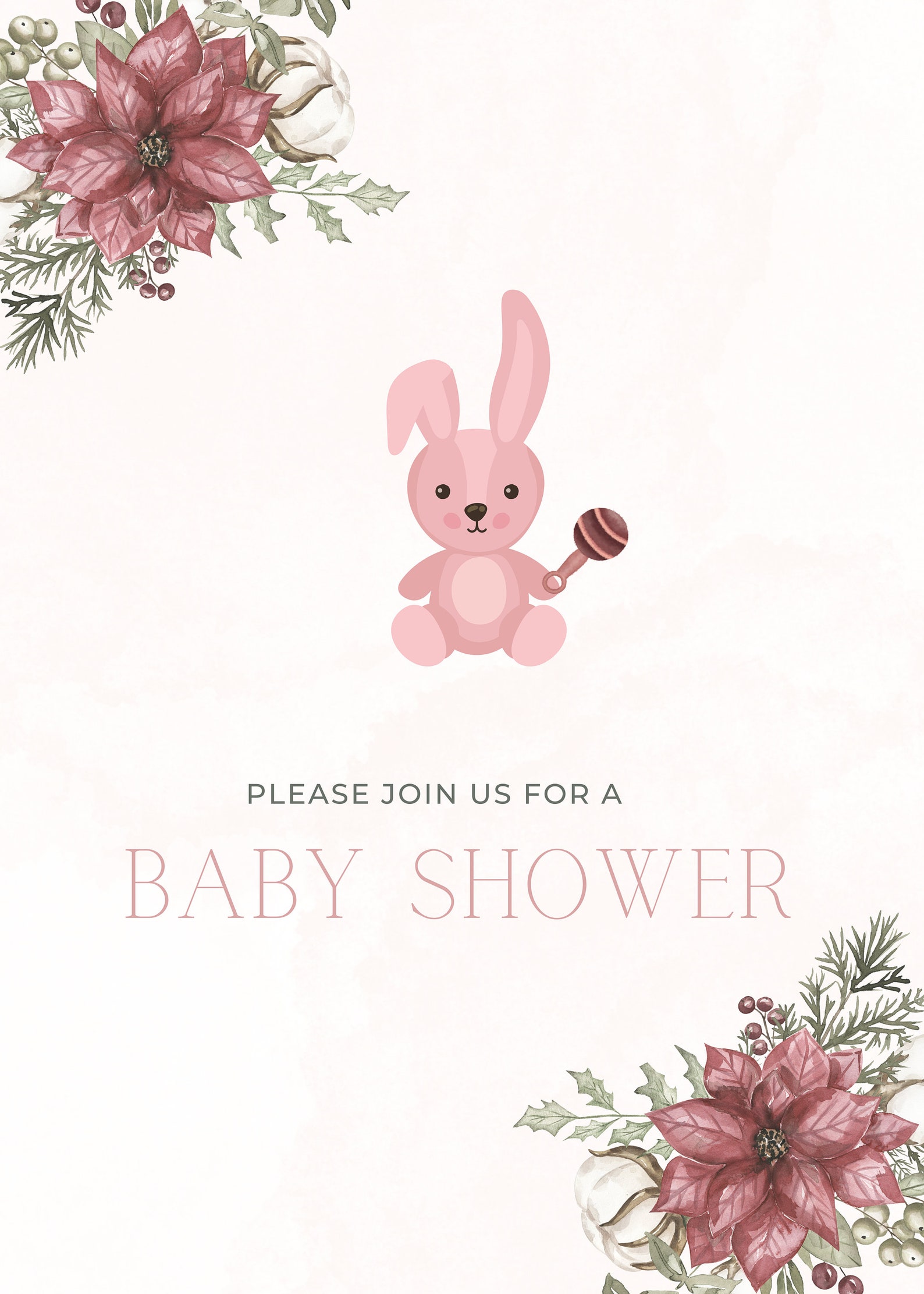 Printable Baby Shower Invitation | Generic Template | Digital Download ...