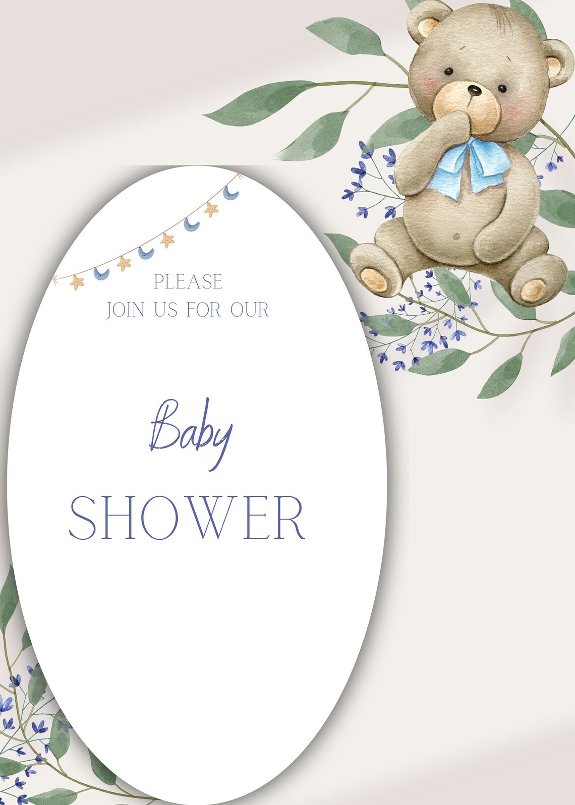 Printable Baby Shower Invitation | Generic Neutral Template | Digital ...
