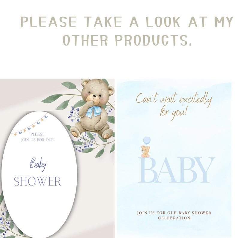 Printable Baby Shower Invitation | Generic Template | Digital Download ...