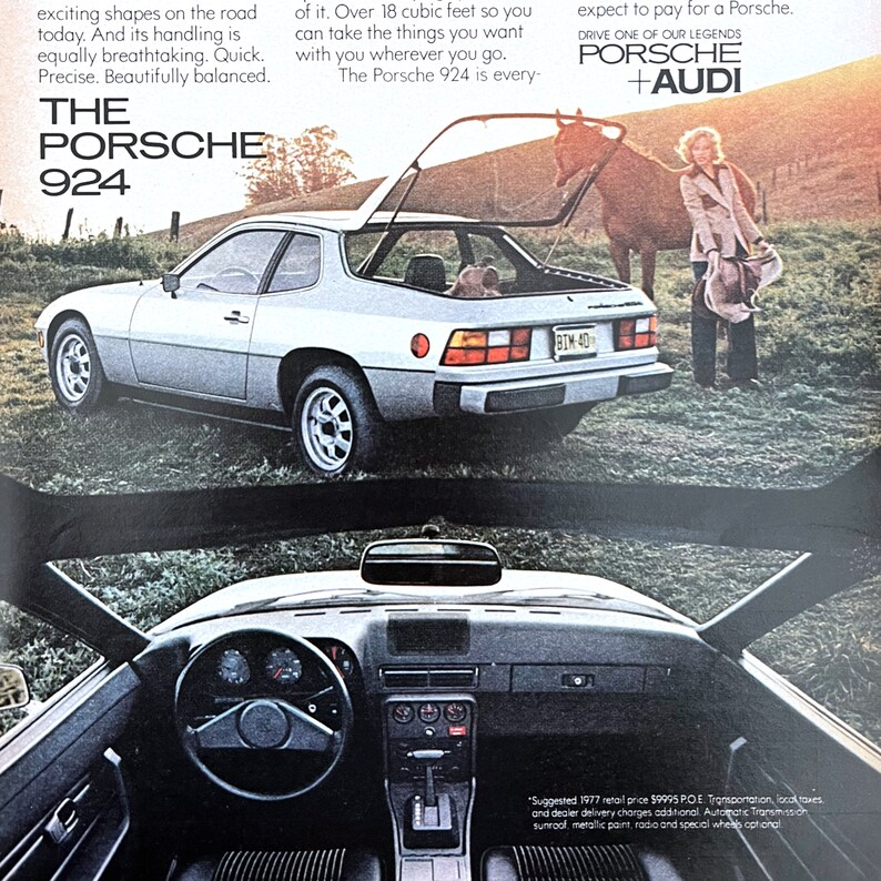 1977 Porsche Original Magazine Ad Classic Car Advertisement 1970s ...
