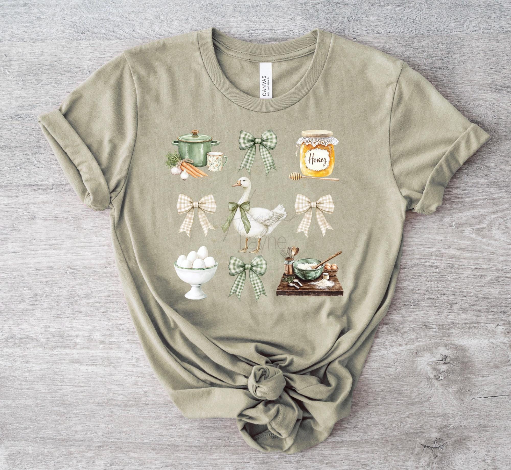 Cottage Core Country Kitchen Goose PNG Vintage Silly Goose Coquette Bow ...
