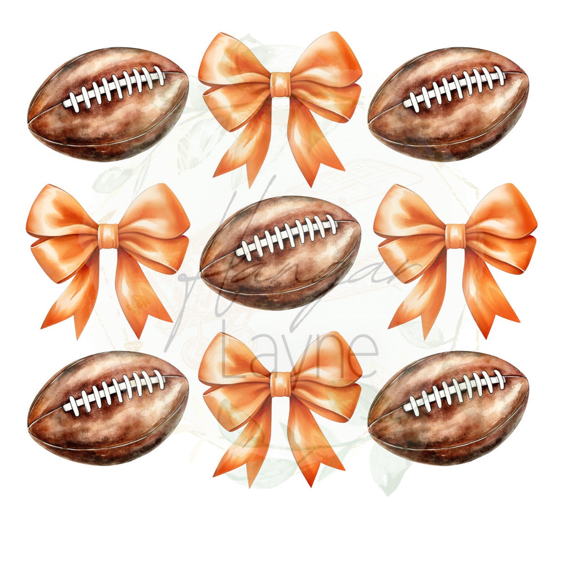 Orange Bow Football Shirt Design PNG Football Tennessee Orange Bow ...