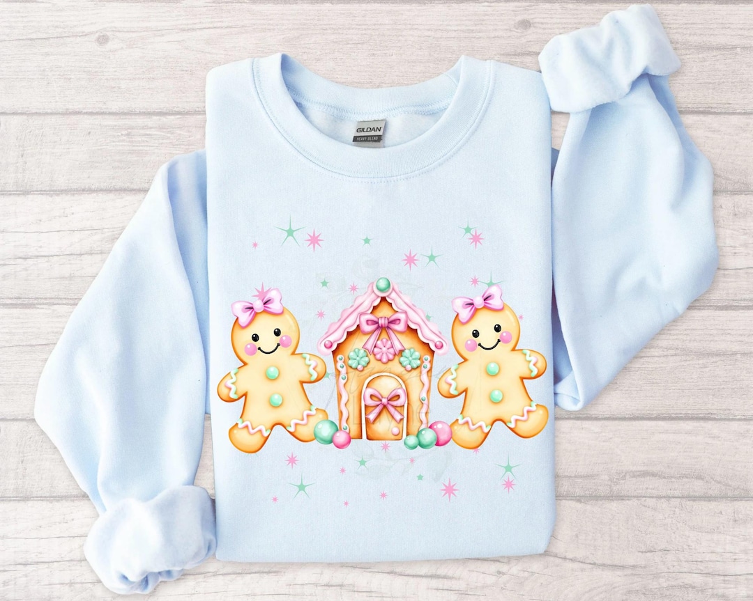 Cute Gingerbread Candy Land PNG Pink Christmas Girly Gingerbread Cookie ...