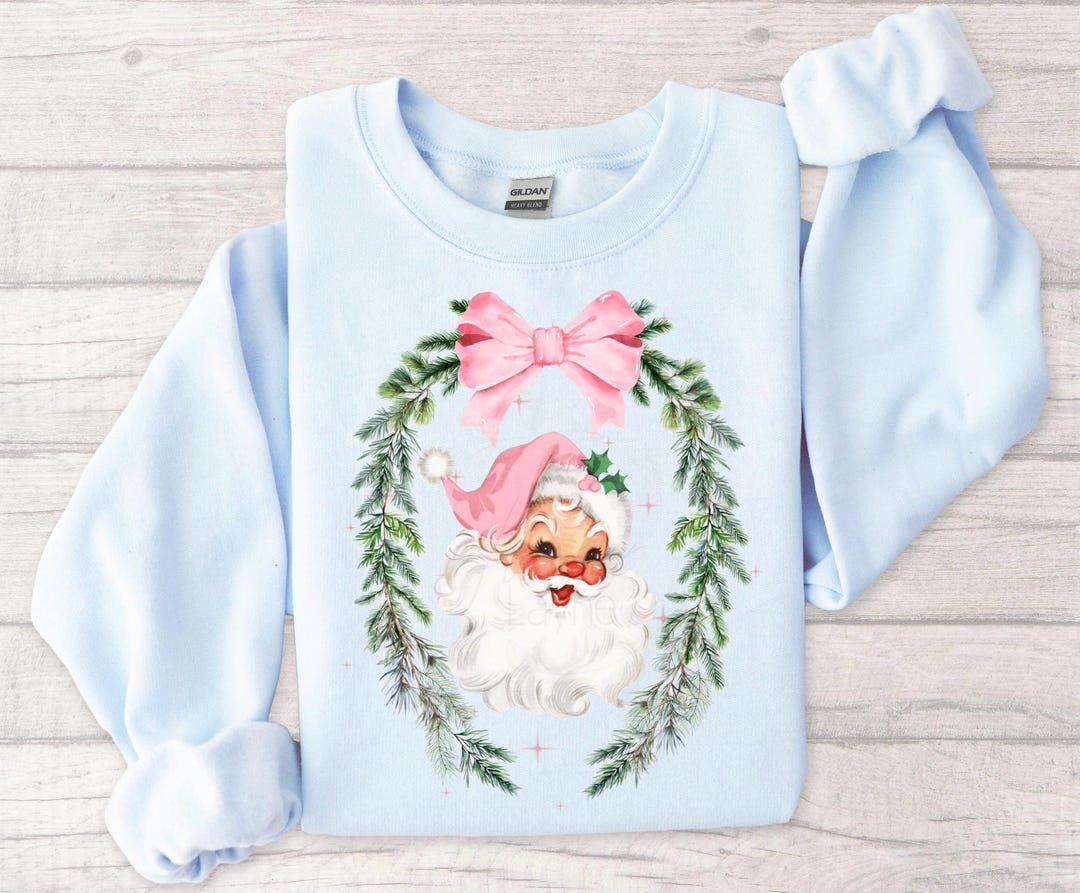 Pink Santa PNG Christmas Classic PNG Girly Christmas Classic Santa PNG ...