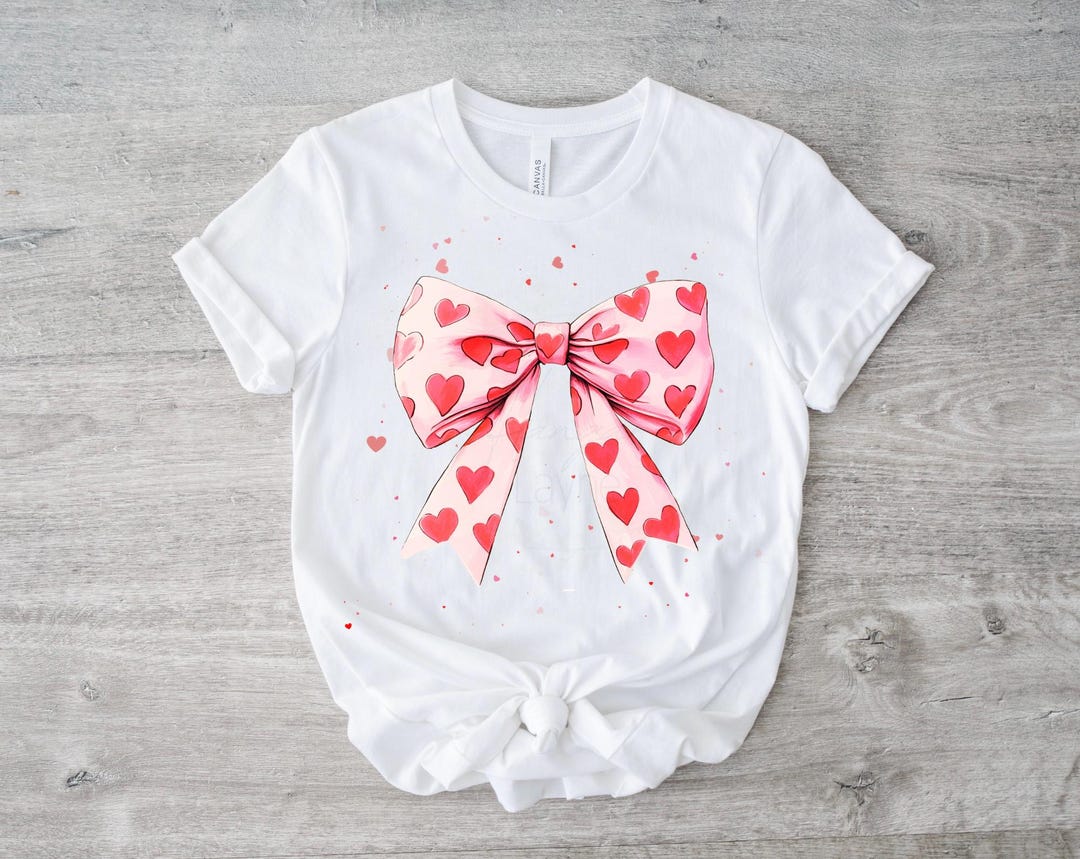 Valentine’s Coquette Heart Bow PNG Red Heart Pink Heart Coquette Bow ...