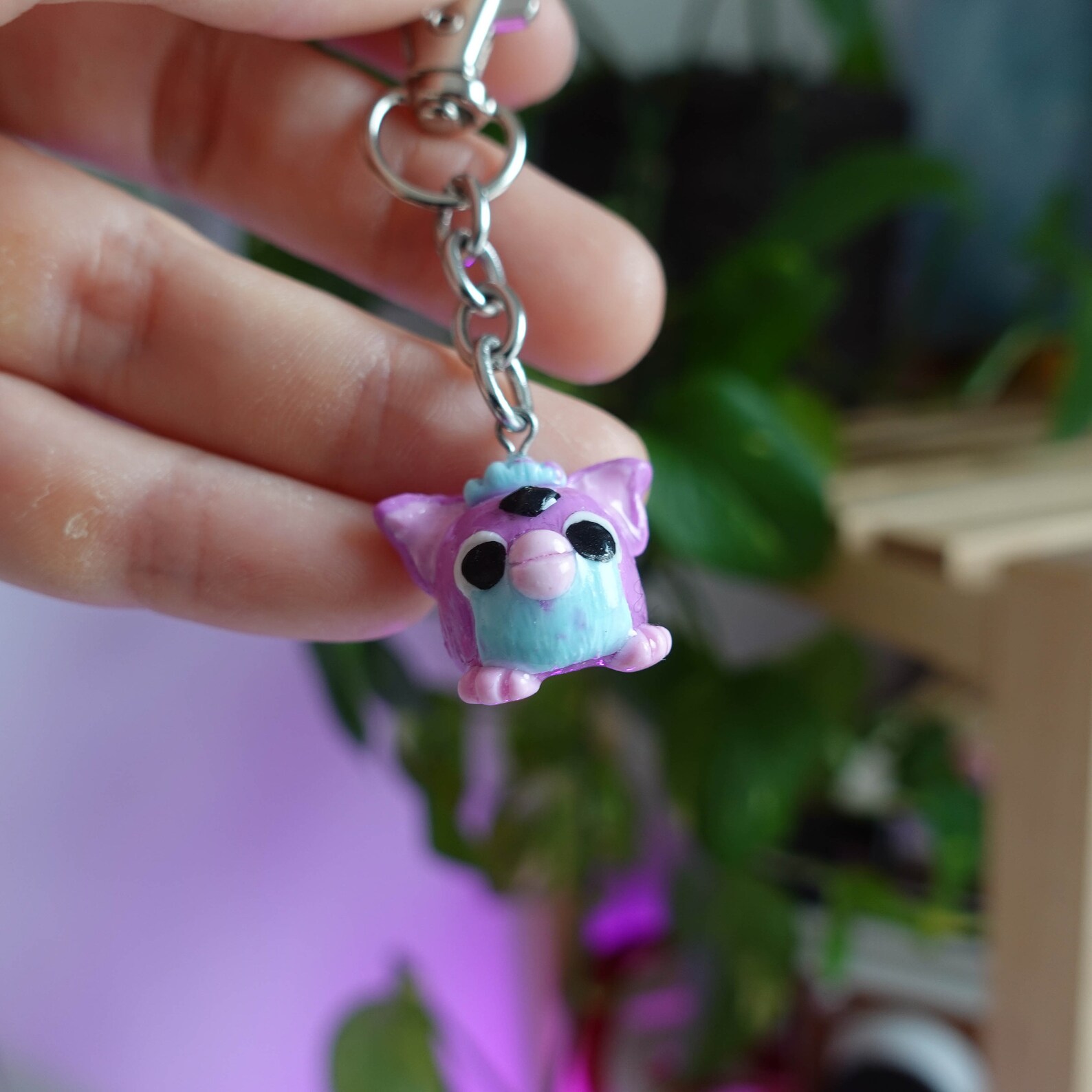 Cute Kawaii Furby Keychain, Japanese Y2K Keychain, Cute Charm, Handmade ...