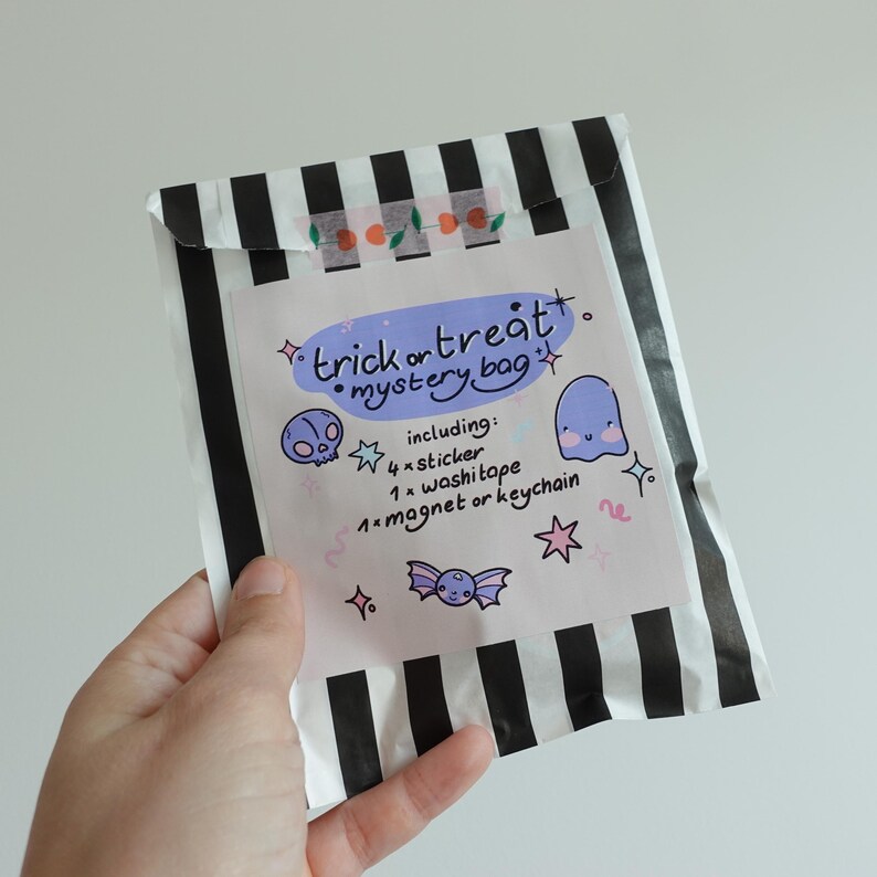 Keychain Mystery Bag Kawaii Surprise Bag With Washitape, Keychain and ...