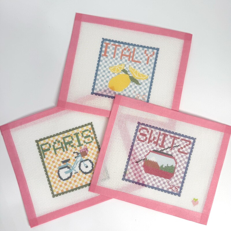 Needlepoint Travel Stamp - Etsy
