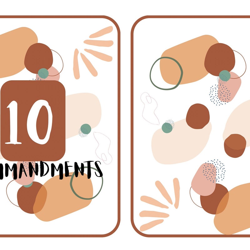 Ten Commandments Flash Cards - Etsy