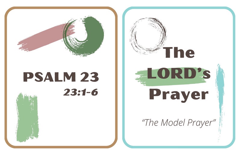 Psalm 23 & the Lord's Prayer Card Bundle FULLY Cut•print•lamination - Etsy