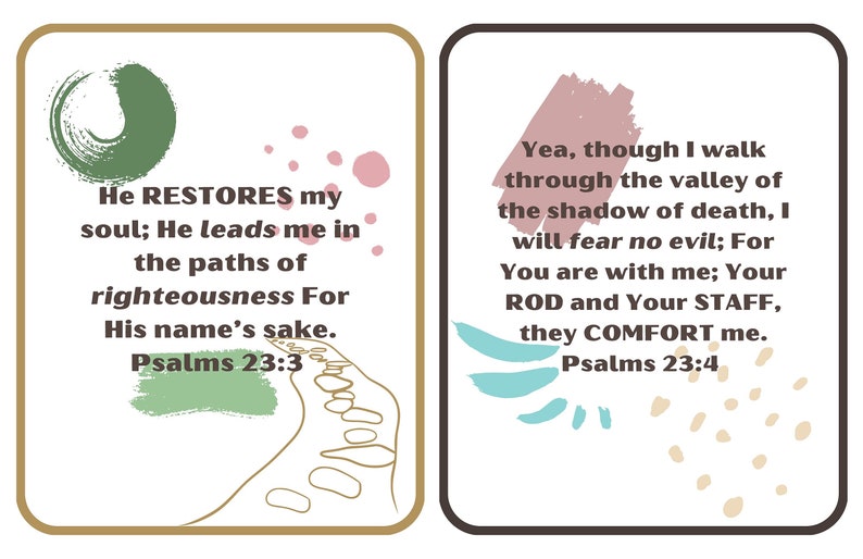 Psalm 23 & the Lord's Prayer Card Bundle FULLY Cut•print•lamination - Etsy