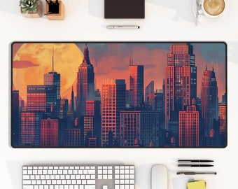 City Skyline Desk Mat - Etsy