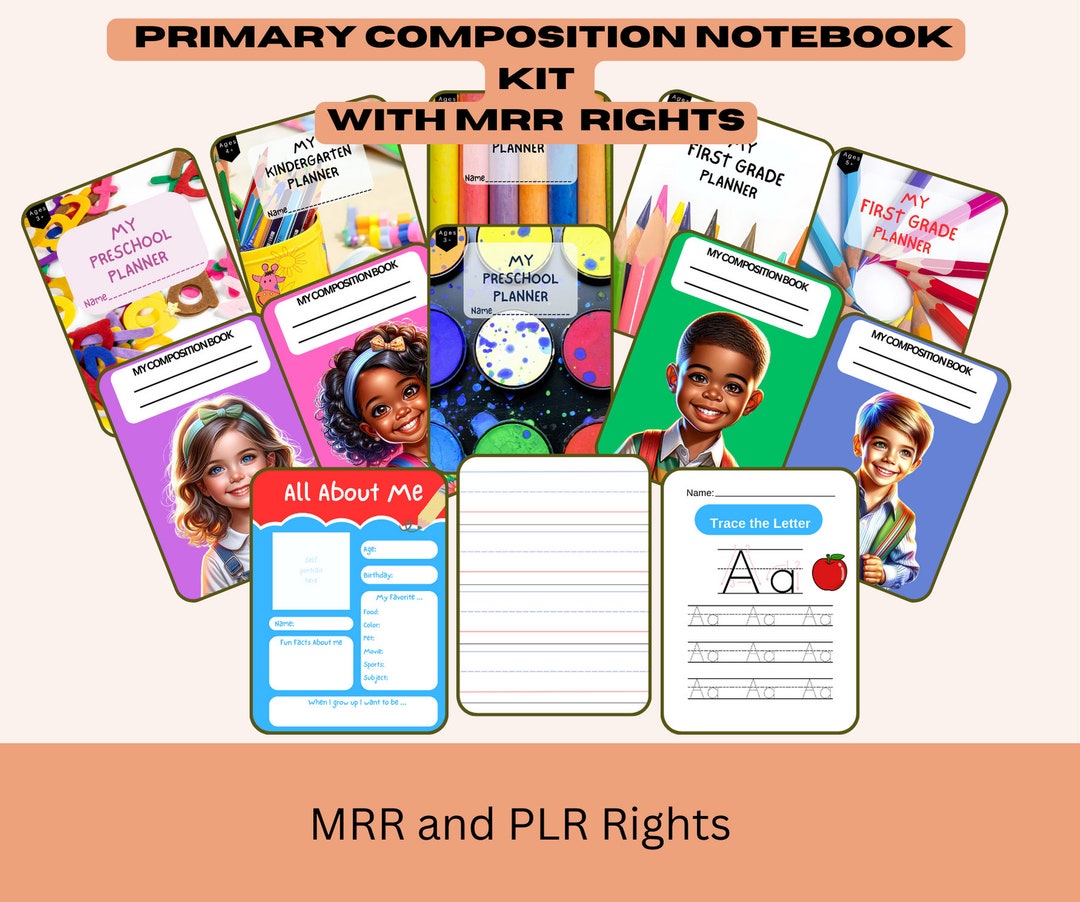 Composition Notebook Covers | Primary Children | Printable | Digital ...