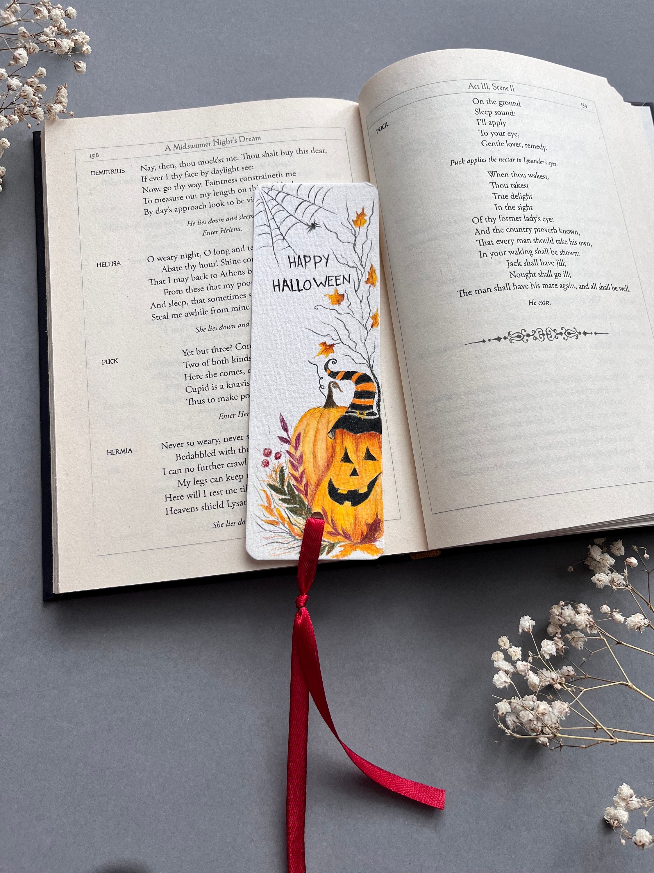 Handmade Halloween Gothic Bookmarks ,unique Fall Book Accessories ...
