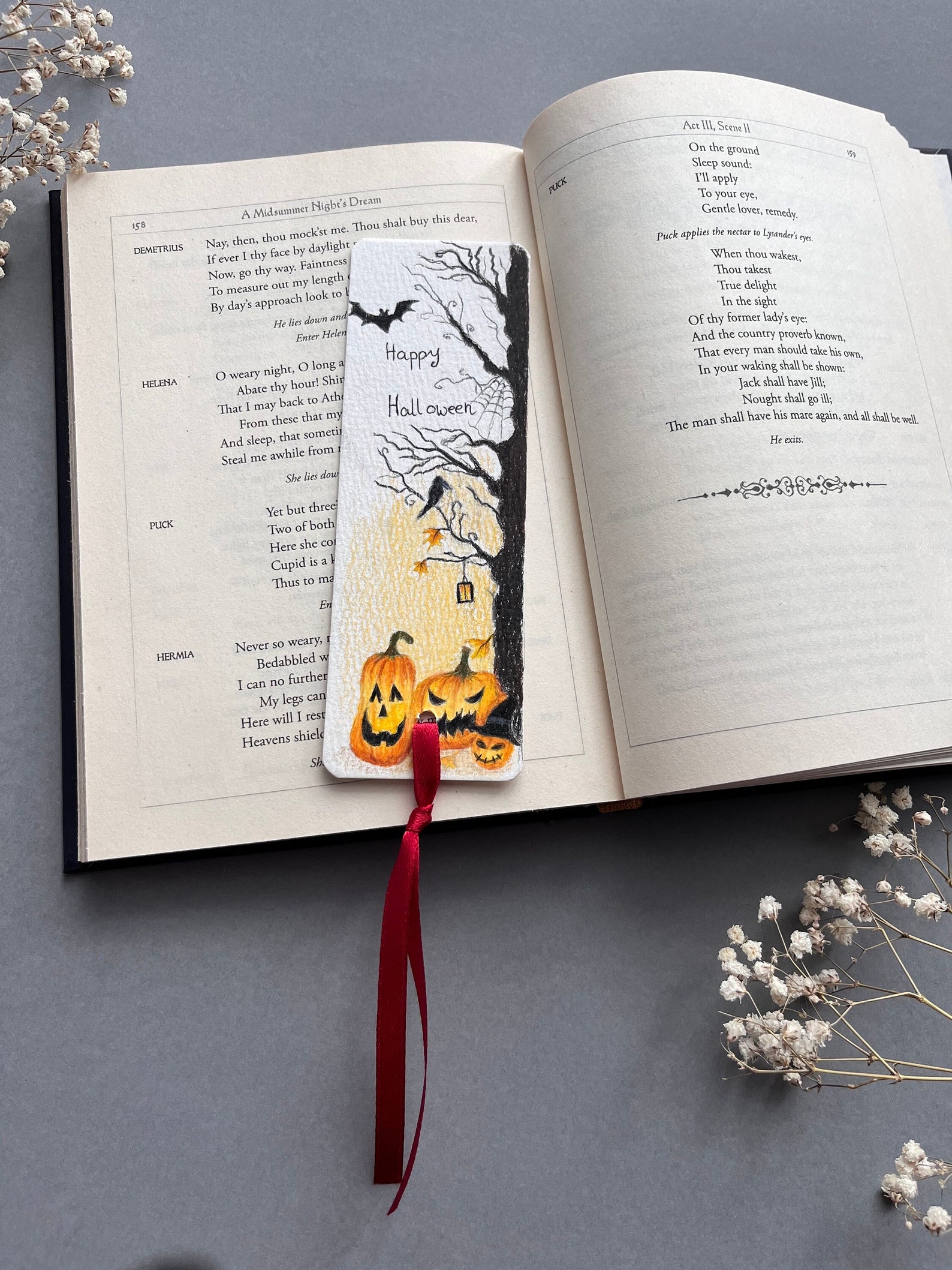 Handmade Halloween Gothic Bookmarks ,unique Fall Book Accessories ...
