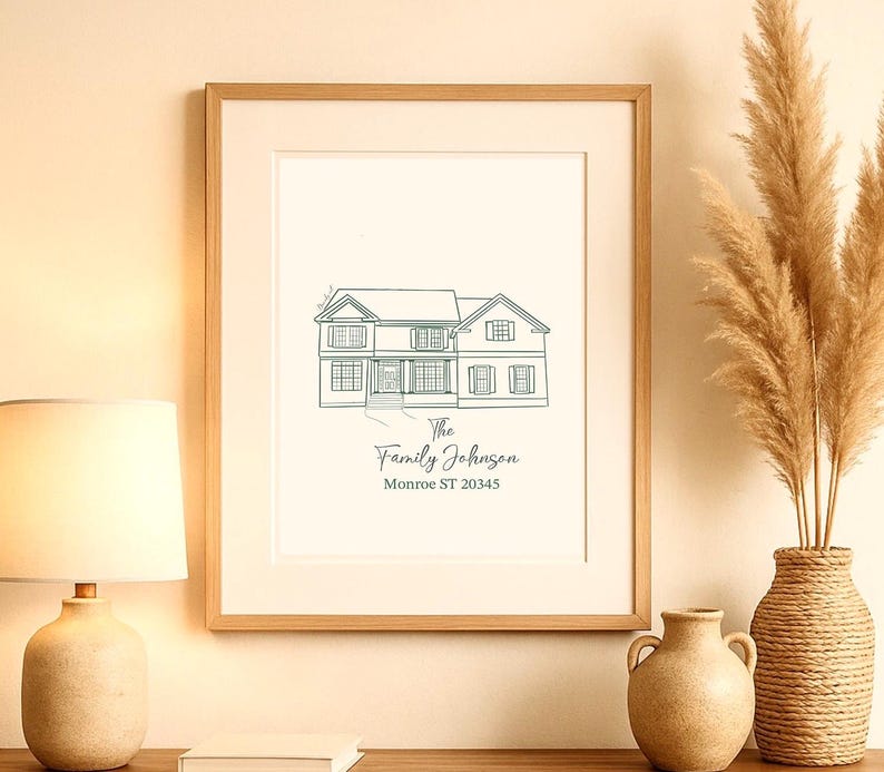 Personalized Home Illustration for New Homeowner, Sentimental Family ...