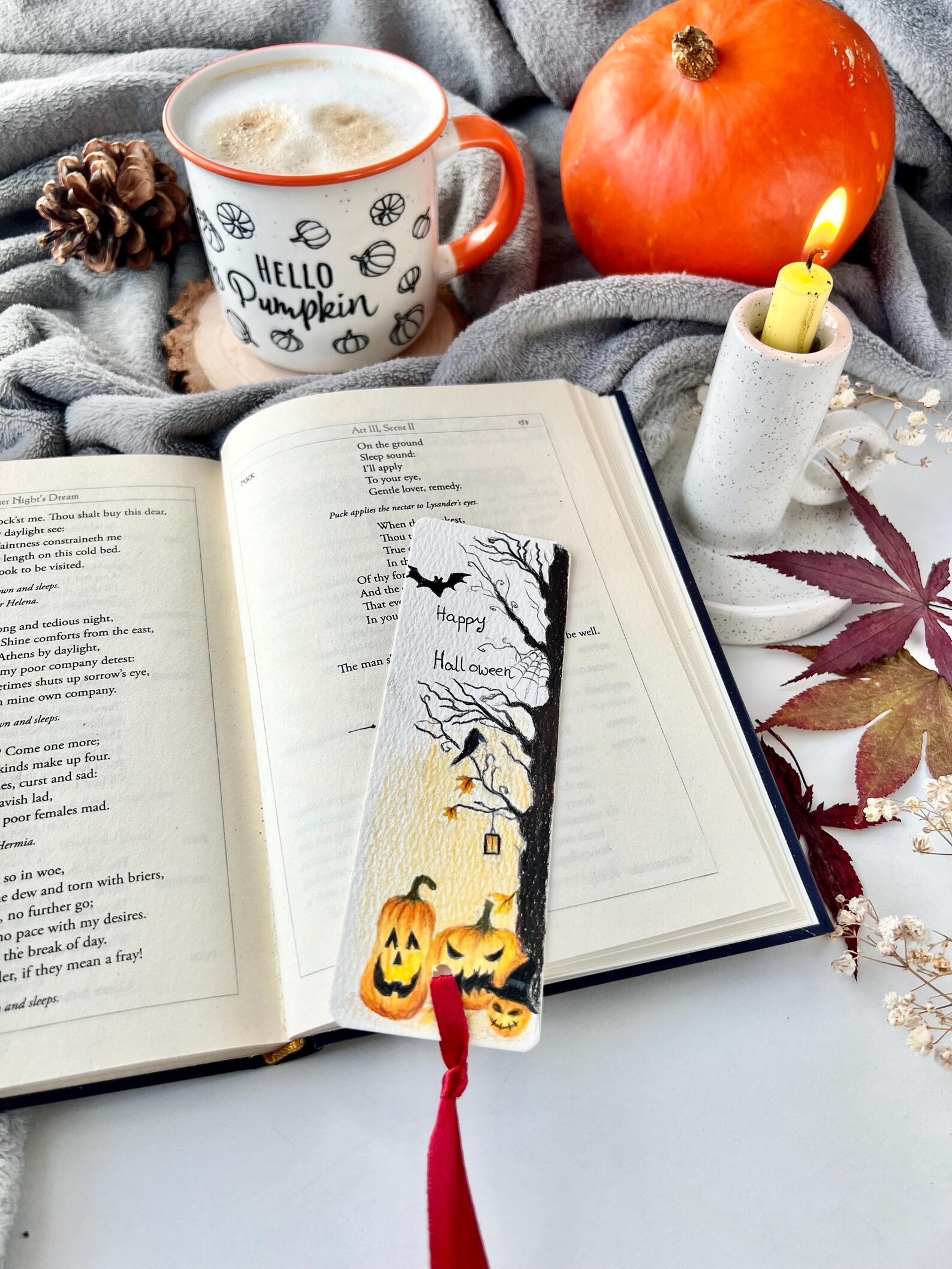Handmade Halloween Gothic Bookmarks ,unique Fall Book Accessories ...