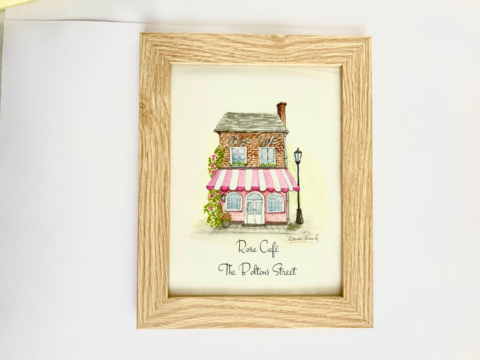 Custom Cafe Portrait, Bespoke Storefront Design, Personalized Shop ...