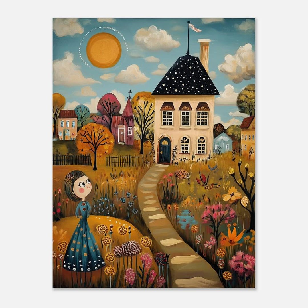 Wall Art Poster -naive Art Series#30 | Wall Art Prints for Living Room ...
