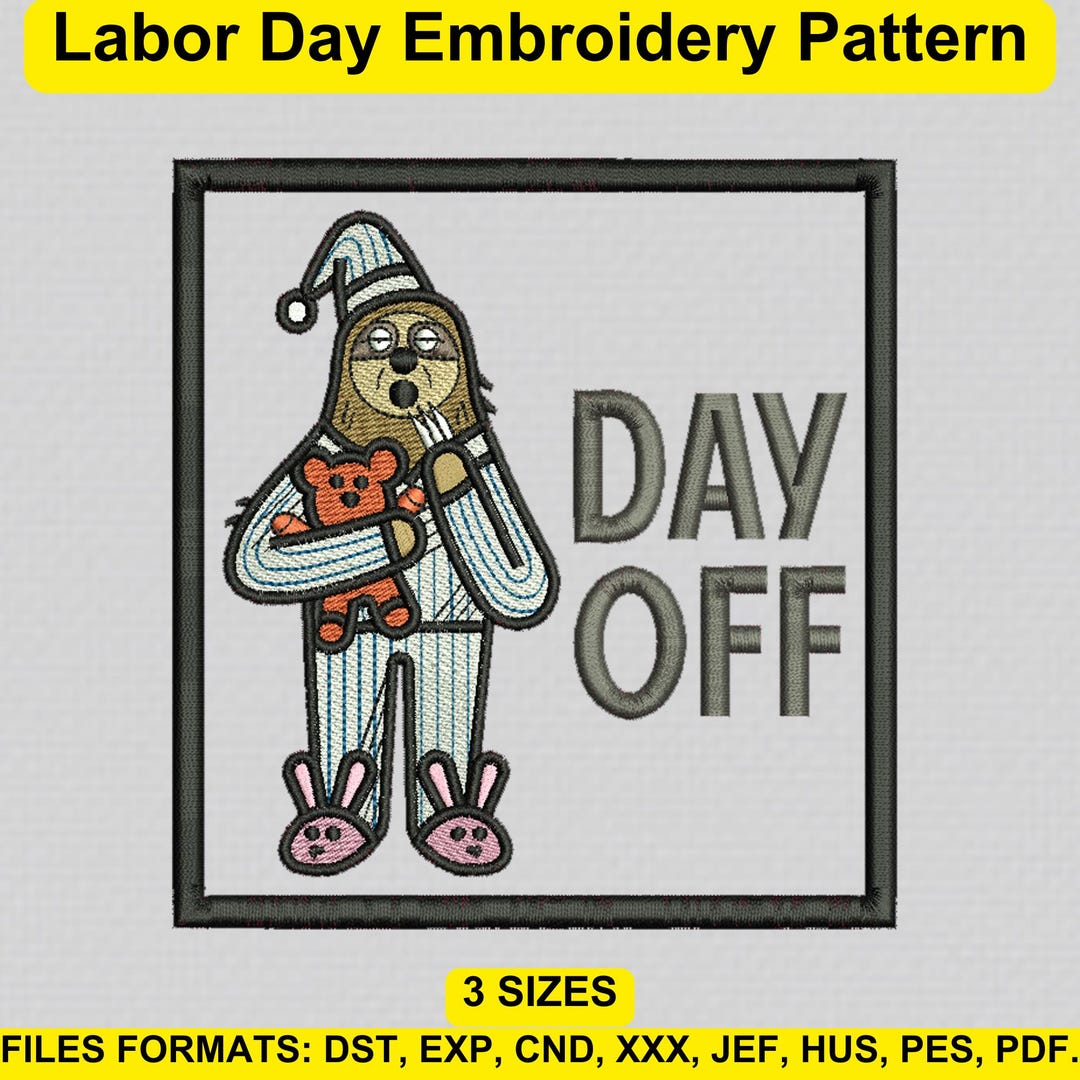 Happy Labor Day Embroidery Logo, Labor Day off Embroidery, Labor Day ...