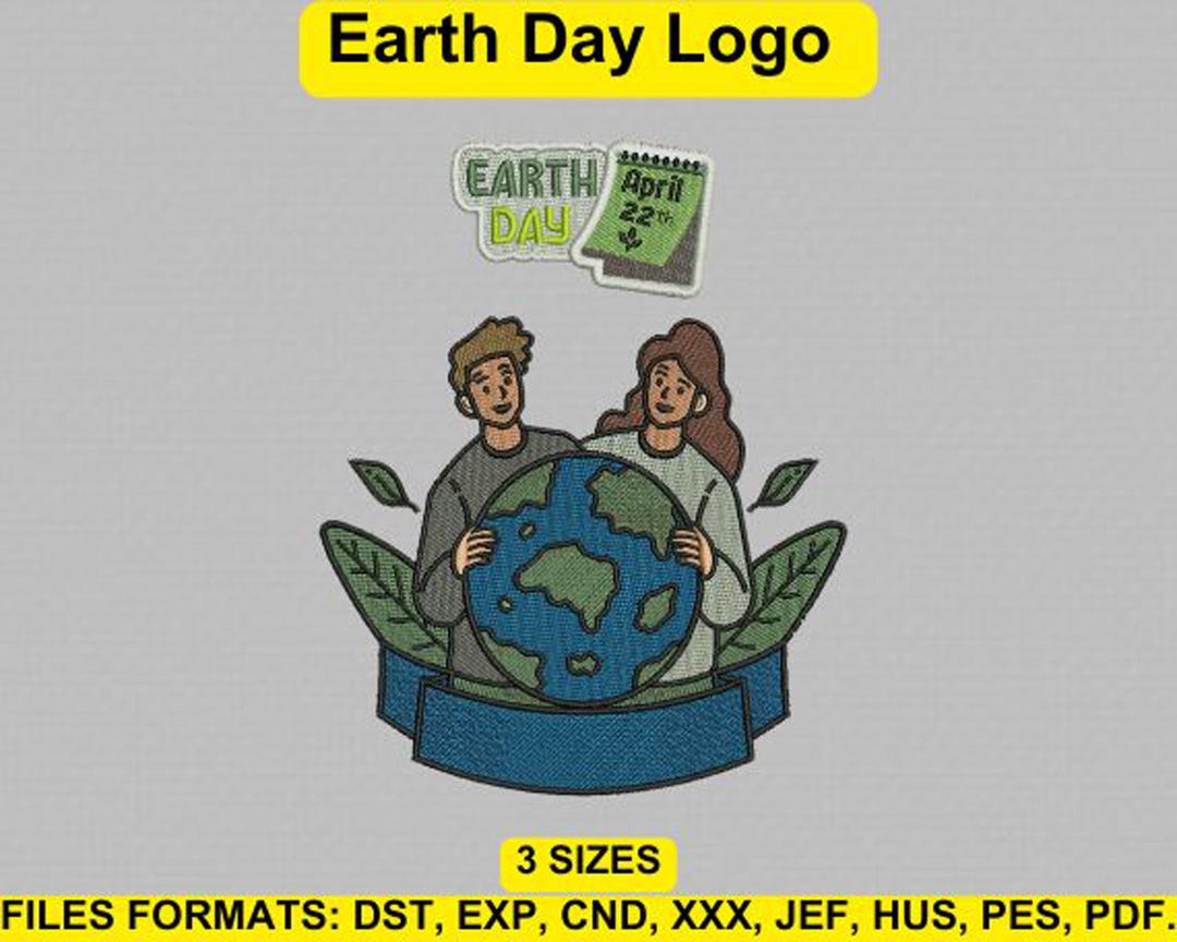 Earth Day Machine Embroidery Design - the Earth Needs You - 3 Sizes ...