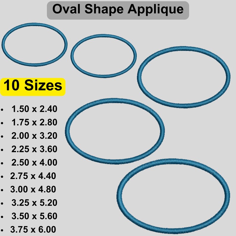 4 Shapes Applique Embroidery Designs, Basic Shapes Applique Embroidery ...