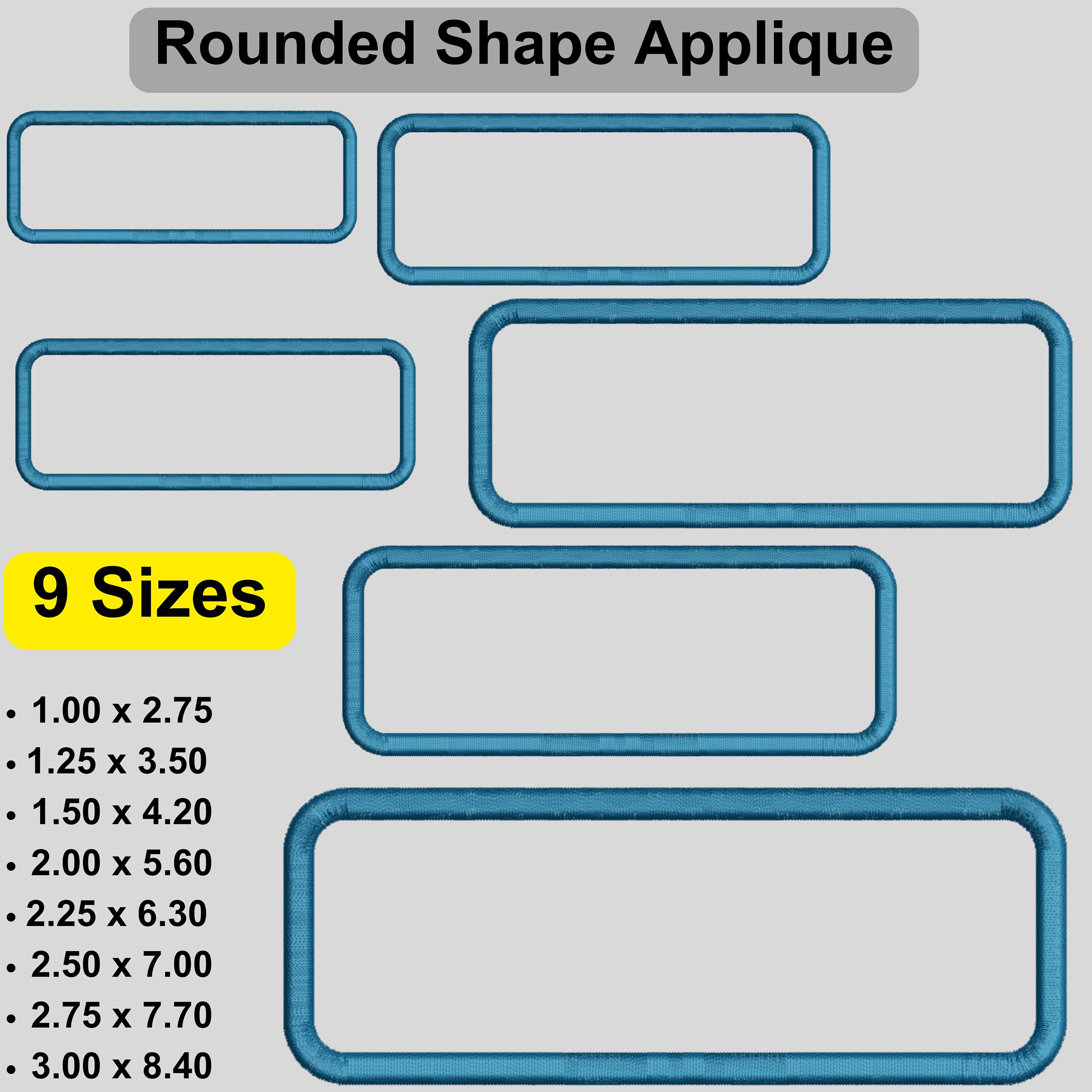 4 Shapes Applique Embroidery Designs, Basic Shapes Applique Embroidery ...