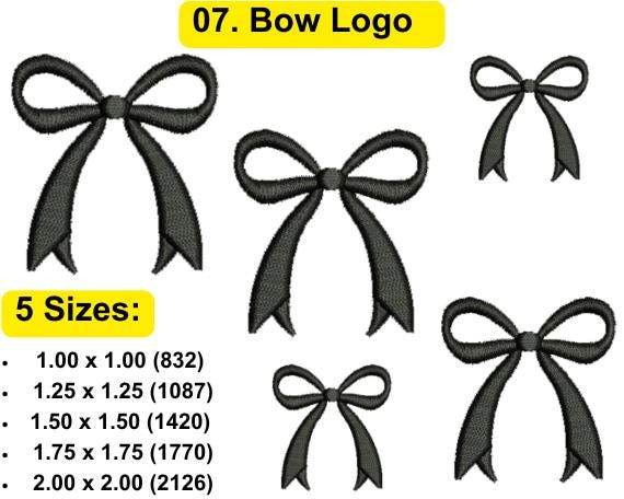 10 Bow Embroidery Design, Mini Bow Machine Embroidery Design, Satin ...