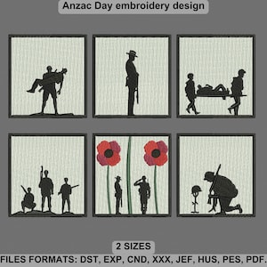 Anzac Day Bundle Machine Embroidery Design - Lest We Forget - 2 Sizes ...