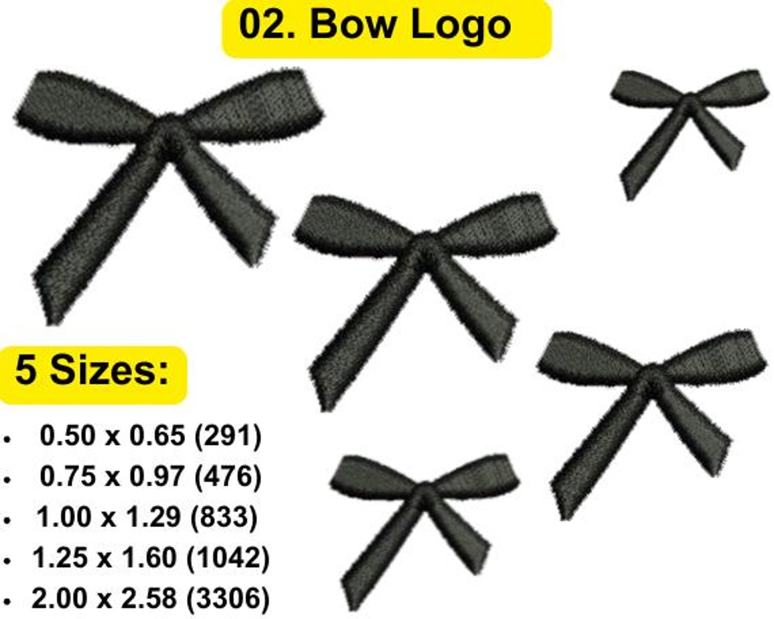 10 Bow Embroidery Design, Mini Bow Machine Embroidery Design, Satin ...