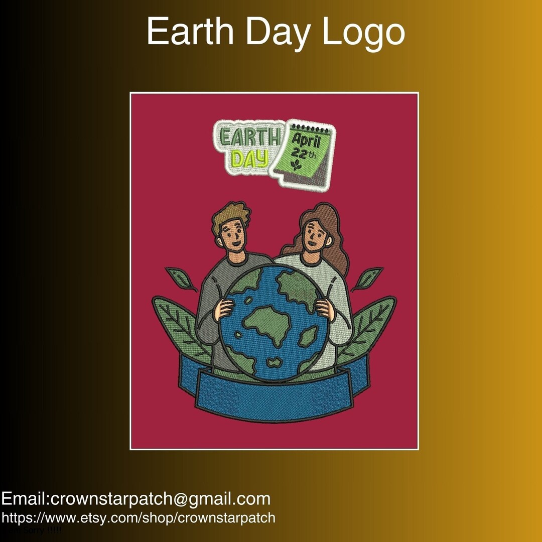 Earth Day Machine Embroidery Design the Earth Needs You 3 Sizes Instant ...