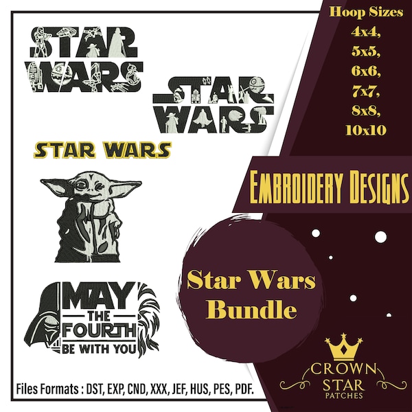 Star wars embroidery design - Etsy