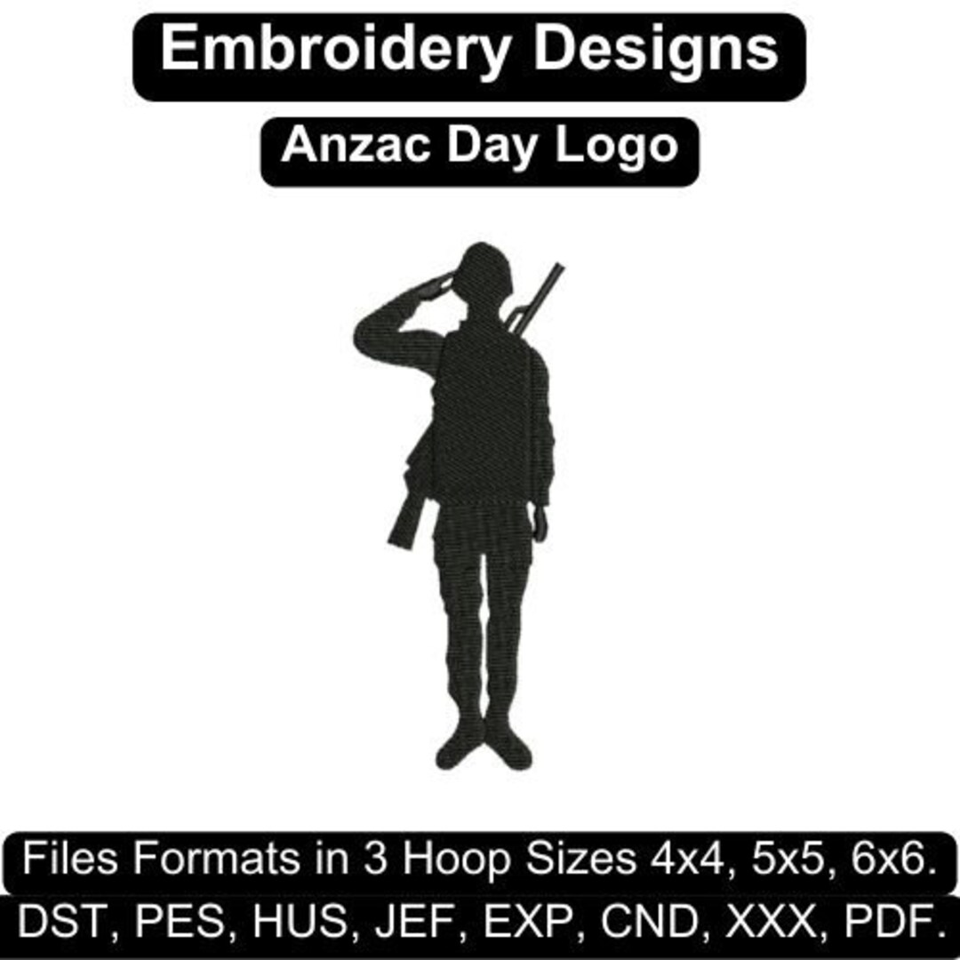 Machine Embroidery Files Anzac Day Lest We Forget Embroidery Files 3 ...