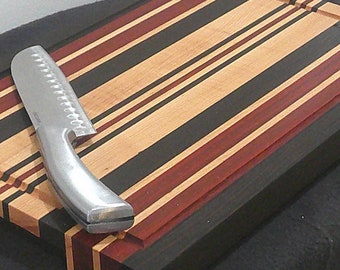Exotic Wood Cutting Chopping Butcher Board Wenge, Cherry, Red Oak ...
