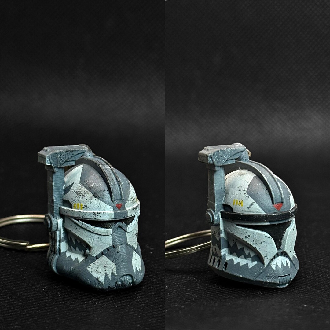 Clone Commander Wolffe Helmet Keychain, Wolfpack Squad Keychain, Clone ...