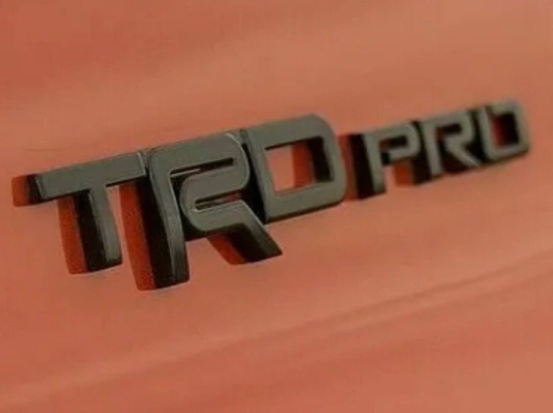 TRD Pro Emblem Decal Sticker 4runner FJ Cruiser Tundra Tacoma Black ...