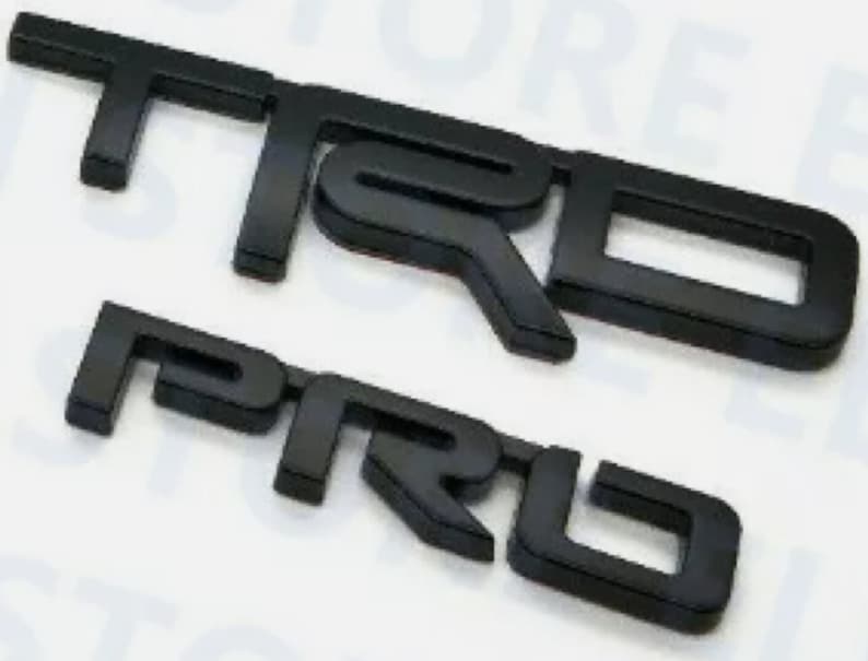 TRD Pro Emblem Decal Sticker 4runner FJ Cruiser Tundra Tacoma Black ...