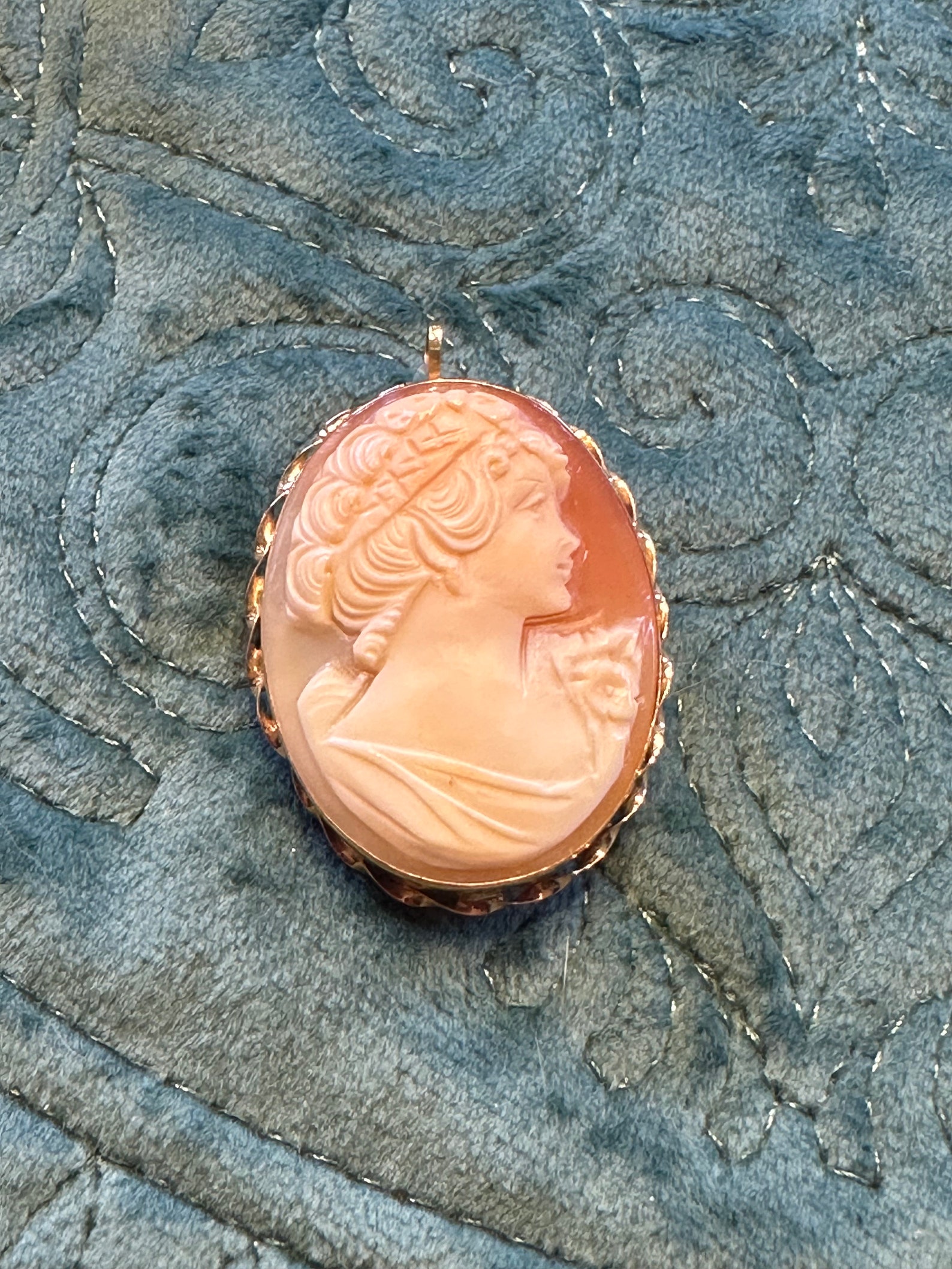 APA Italian Shell Cameo With 14kt Gold Frame Pin or Pendant - Etsy