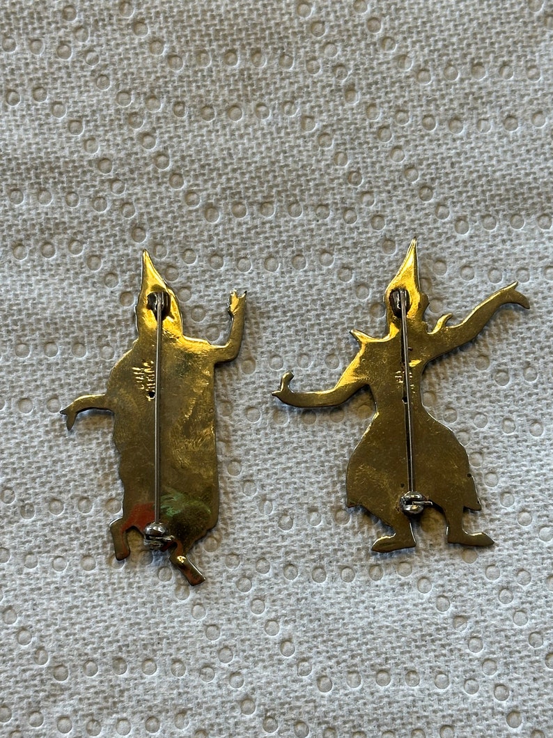 Sterling Silver Enamel Siam Pin Set - Etsy