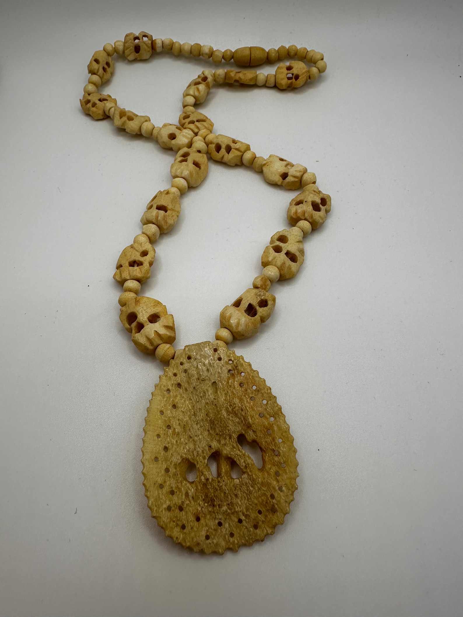 Vintage Carved Bone Elephant Pendant Necklace - Etsy