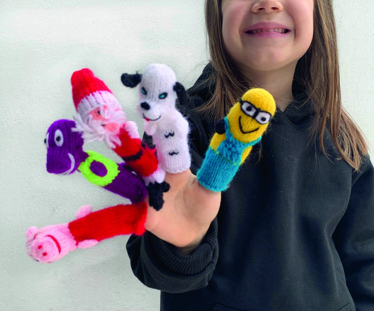 Wool Finger Puppets for Children Superheroes Cartoons set of 5 Assorted ...