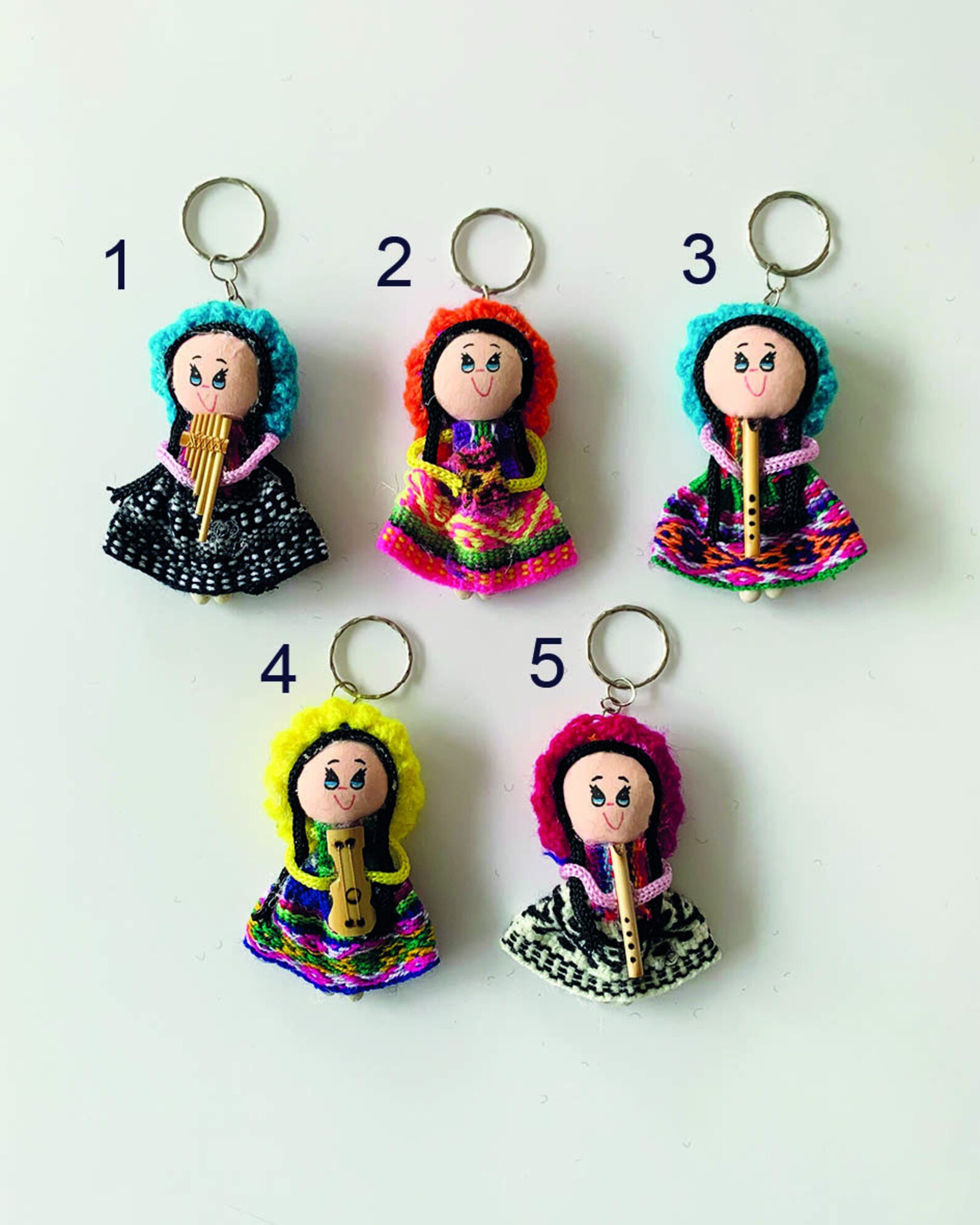 Peruvian Handmade Cute Andean Doll Keychain Souvenir - Etsy
