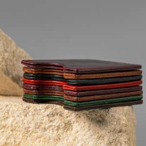 Mini Slide Wallet- Slide Wallet Leather Card Holder Slim Wallet ...