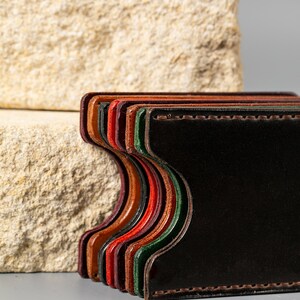 Mini Slide Wallet- Slide Wallet Leather Card Holder Slim Wallet ...