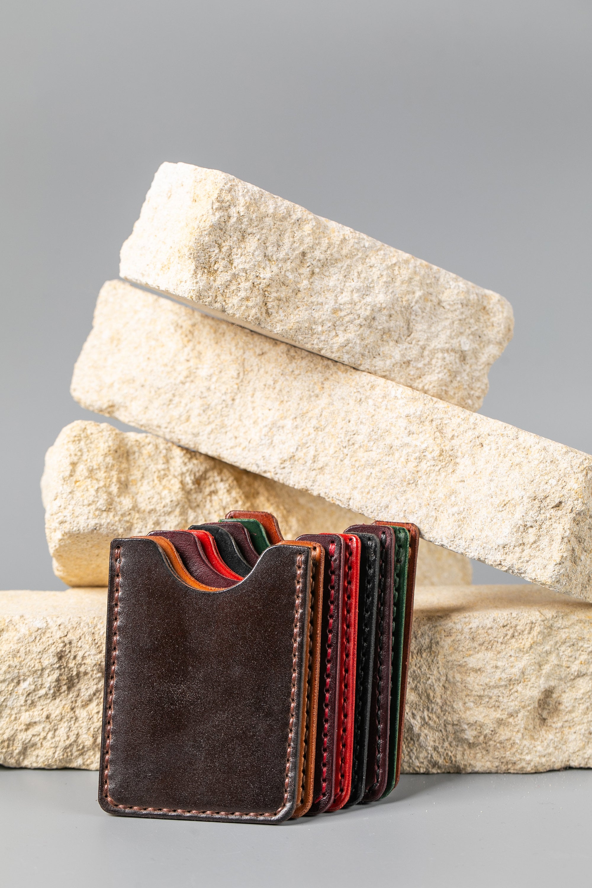 Mini Slide Wallet- Slide Wallet Leather Card Holder Slim Wallet ...