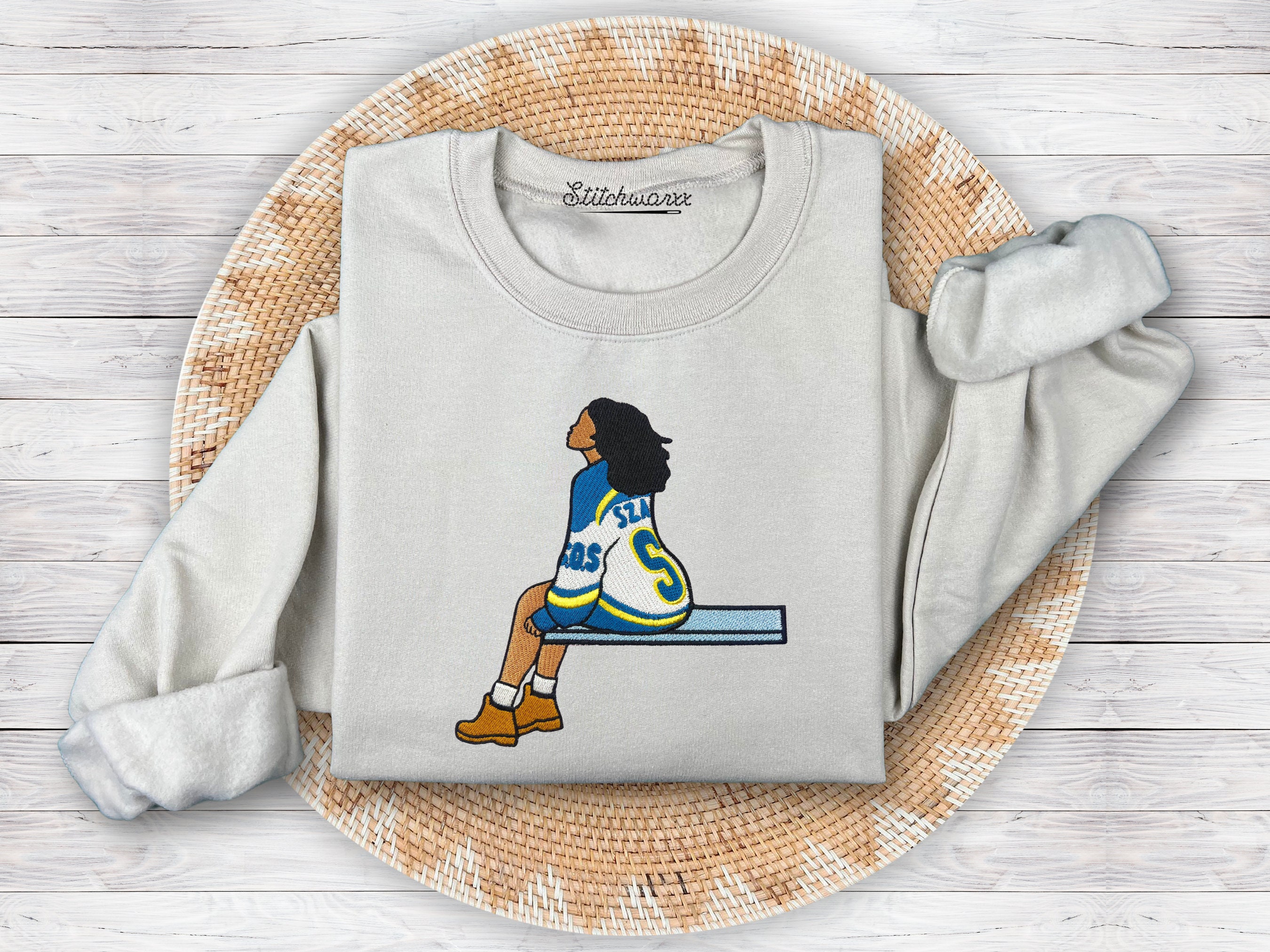 SZA SOS Embroidered Crewneck, Sza Merch, Sza Shirt, Sza Sweatshirt, Sza ...
